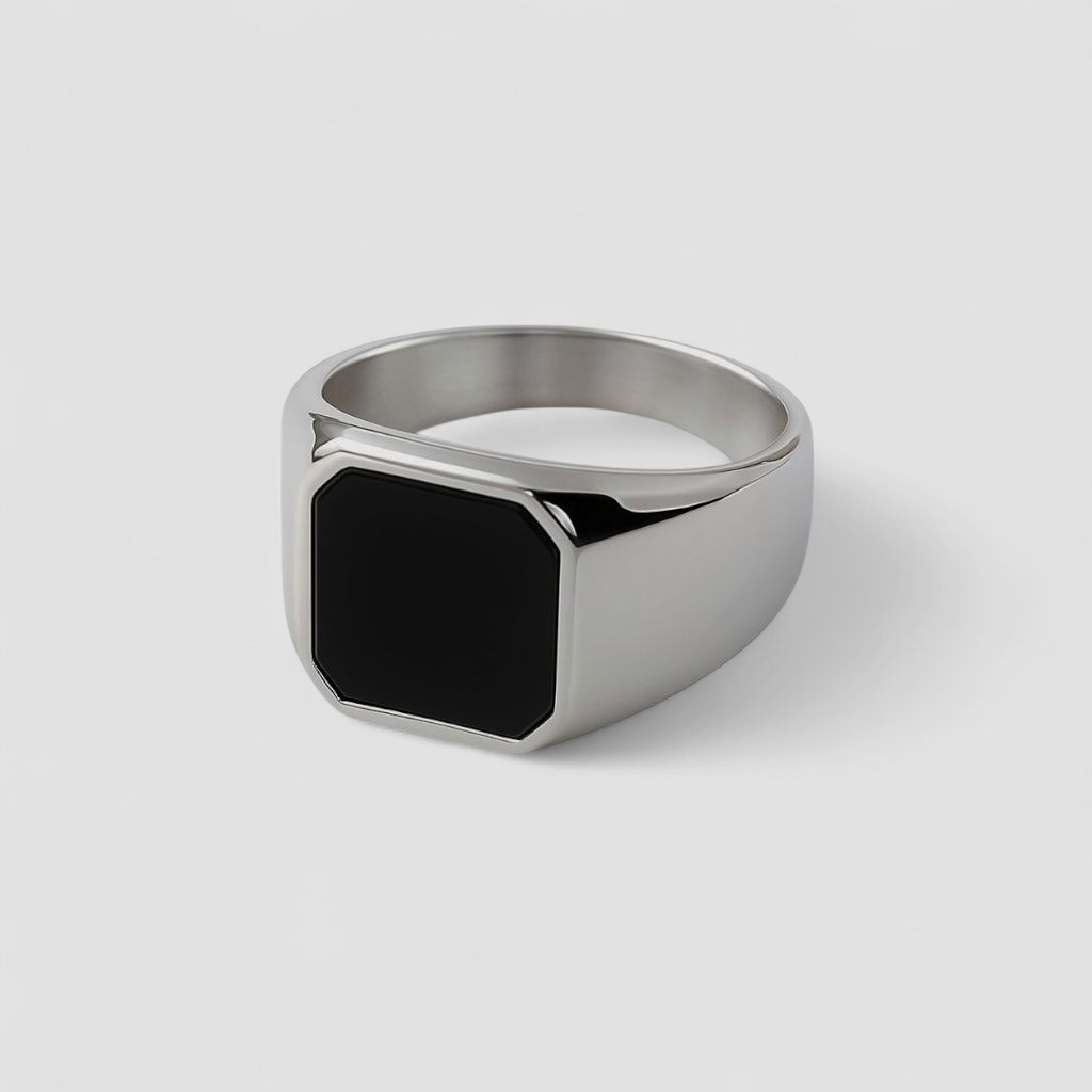 Square Agate Ring [Silver] – Tiara Official